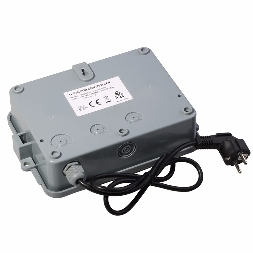 WSSBK 11 Station Garden Automatic Irrigation Controller Water Timer Watering System with EU Standard Internal Transformer