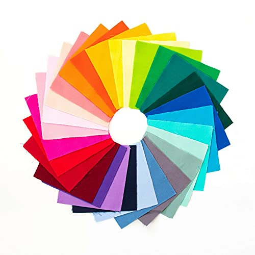 200 Piece Rainbow Solids precut Mini Charm Pack 2.5" Squares Quilt Fabric