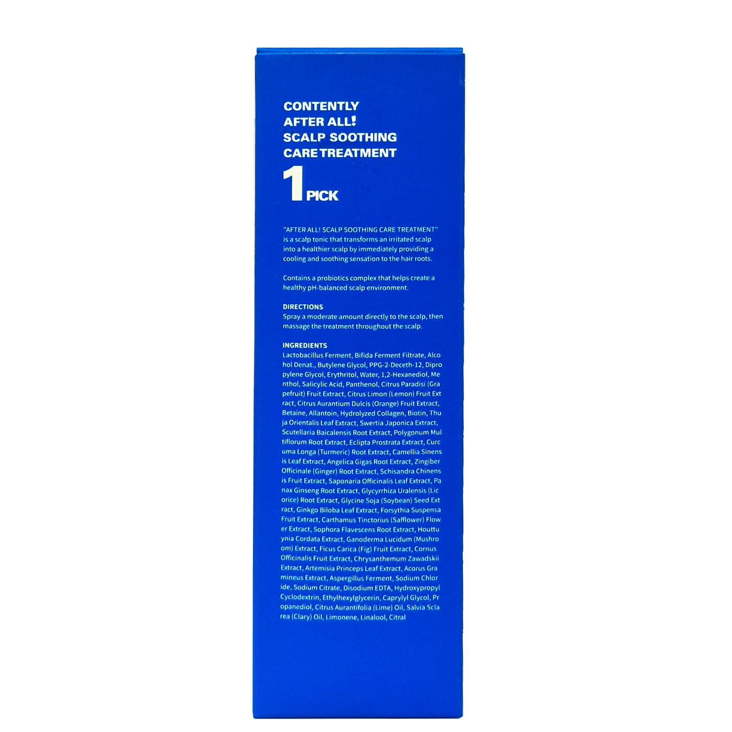 CONTENTLY AFTER ALL! Scalp Soothing Care Treatment | Daily Scalp Cooling Tonic with Probiotics & Ginger Extract For Itchy & Flaky Scalps | 4.06 fl.oz.