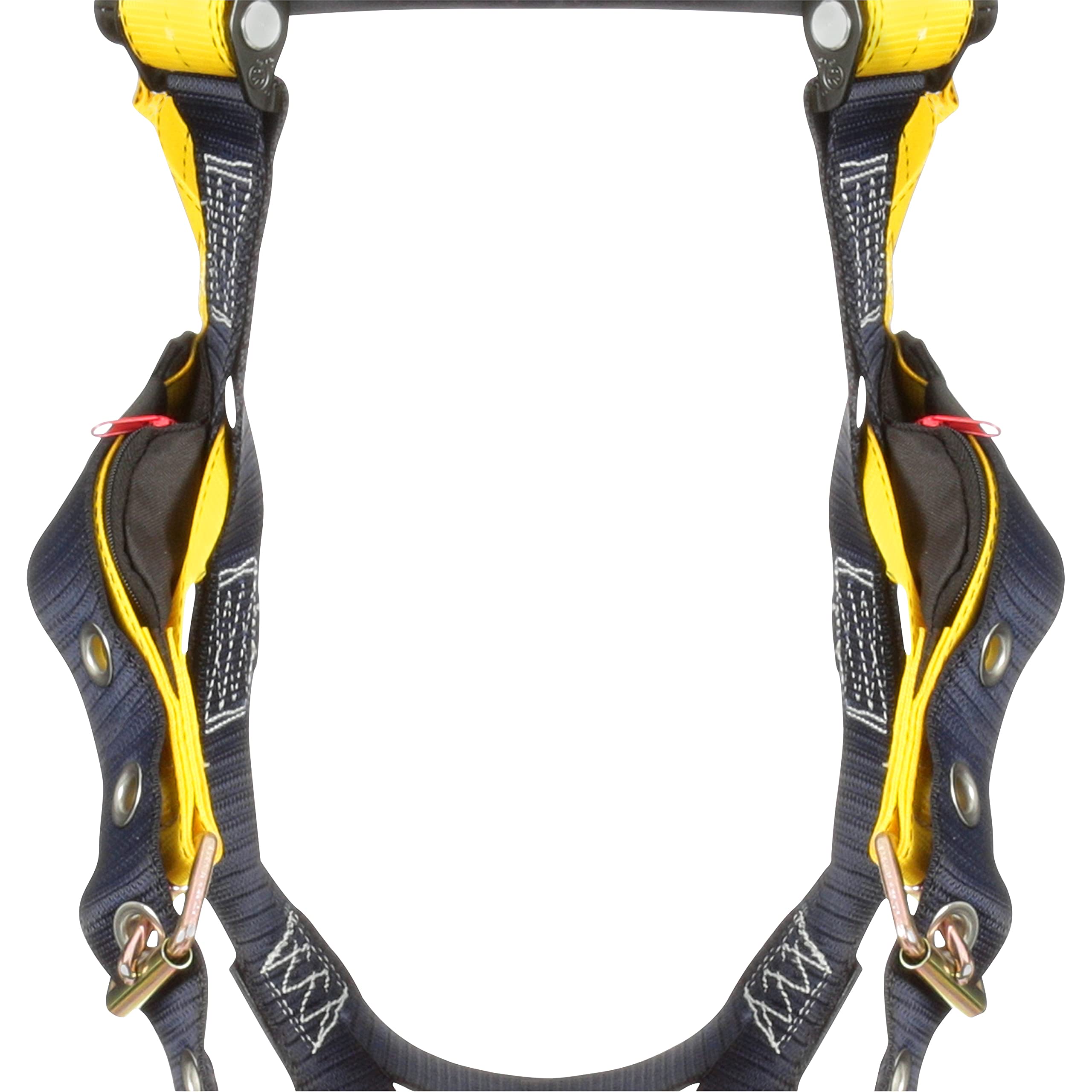 3M DBI-SALA Delta 1101254 Vest Style Harness, With Shoulder D-Rings, Tongue Buckle Legs, 420 LB Capacity, Universal, Yellow/Navy