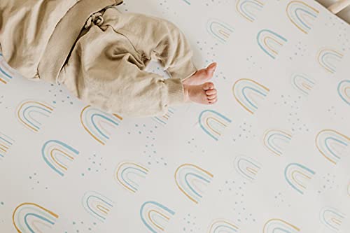 Premium Fitted Knit Crib Sheet/Toddler Sheet"Skye" by Copper Pearl