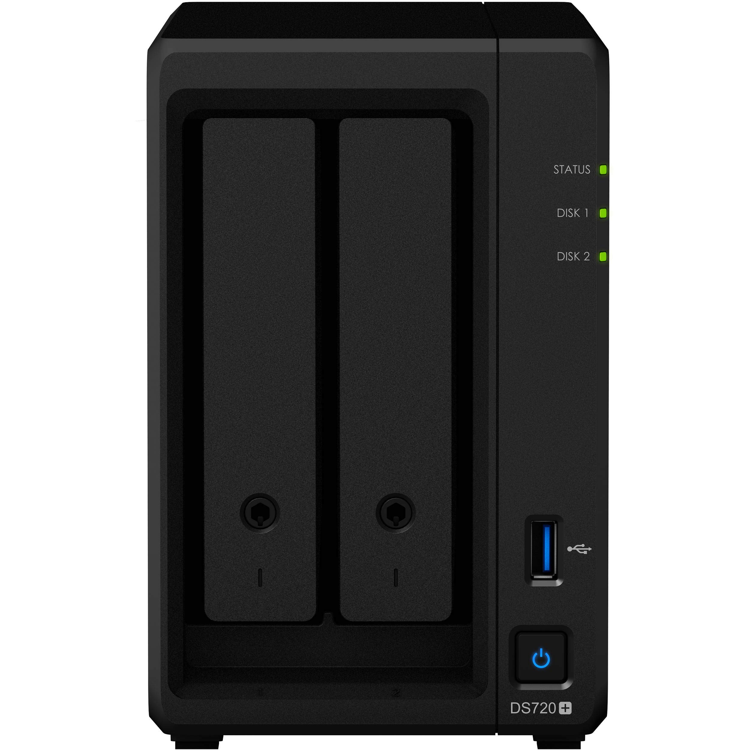 Synology DiskStation DS720+ NAS Server for Business with Celeron CPU, 6GB Memory, 4TB HDD Storage, DSM Operating System
