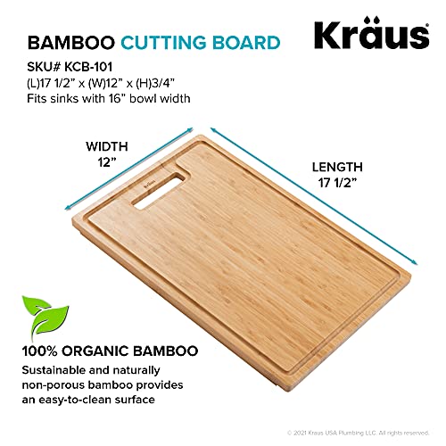 Kraus KCB-101BB Kore Cutting Board, 17" x 12 1/2"