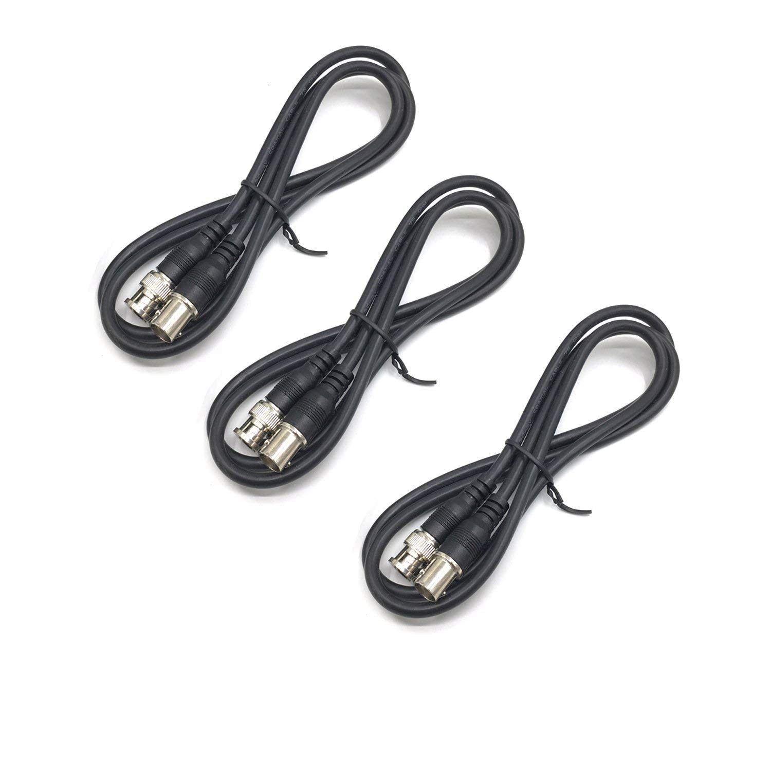 BeElion 4 in Pack 1.6ft/20 BNC Male to Female CCTV Extension Coaxial Line Cable