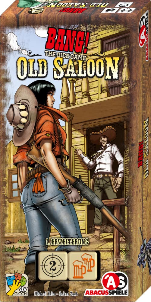 Abacus Games 36171, Bang! The Dice Game. Extension Old Saloon, dice Game.