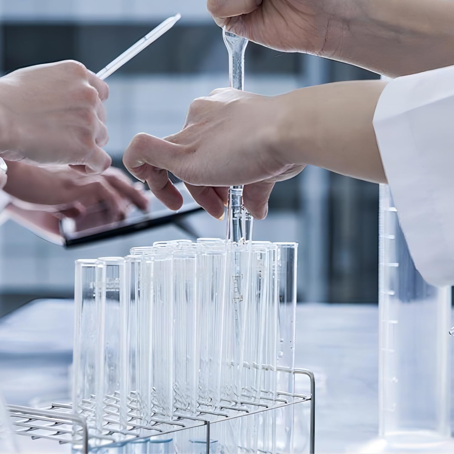 2 Pack Acrylic Test Tube Rack, 24Wells, for 5/9“ OD Tube (13 ±0.1mm,MAX for 14mm) Centrifuge Tube Holder for Labortory Holder Lab Test Tube Transparent