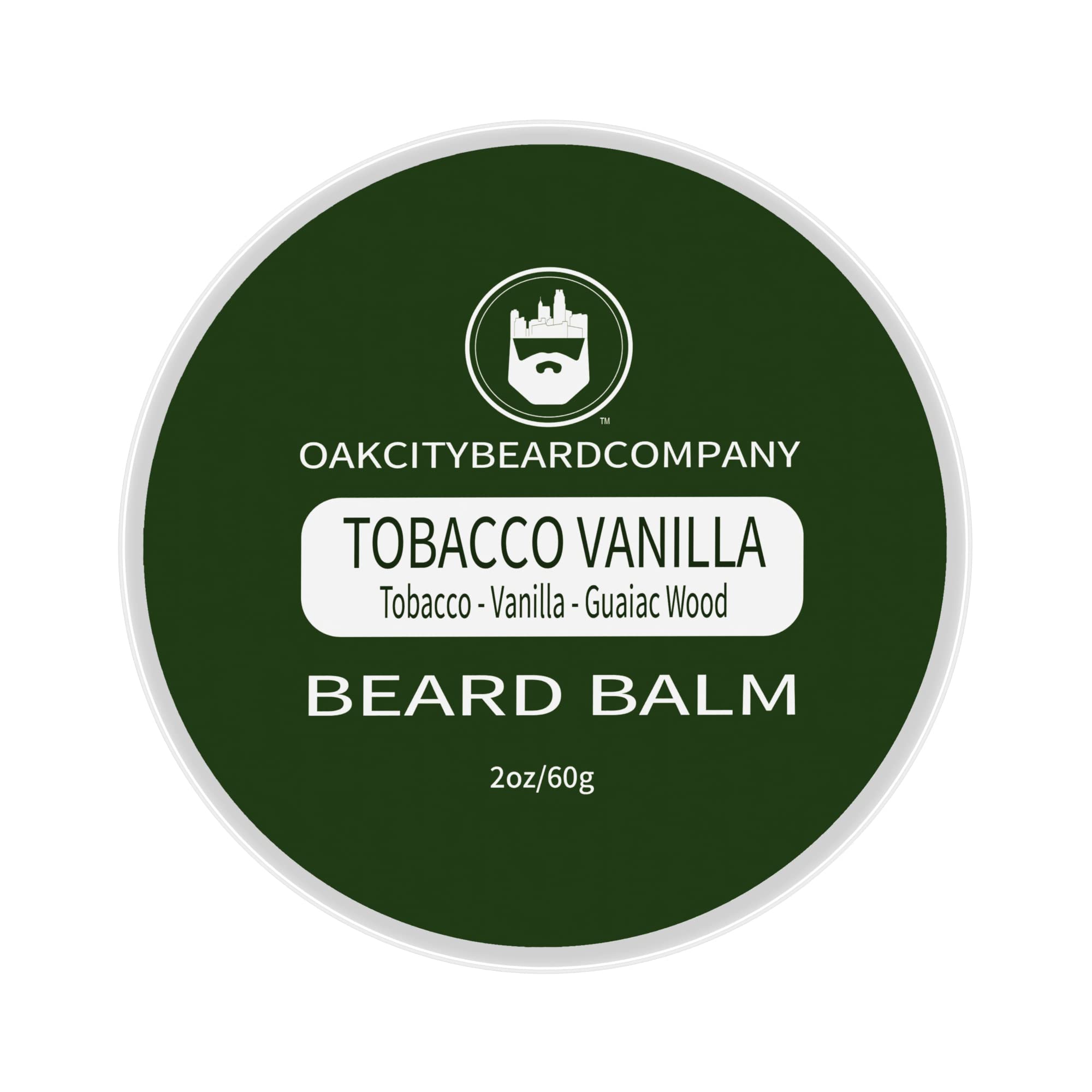 Oak City Beard Company - Tobacco Vanilla - 2 Ounce - Beard Balm - Tobacco - Vanilla - Guaiac Wood - Beard Conditioner