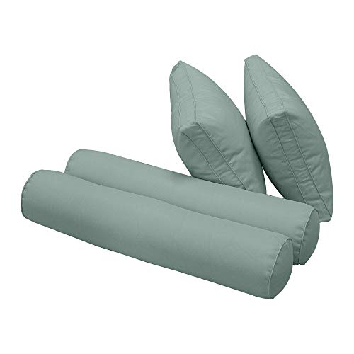 Prolinemax |Cover ONLY| Outdoor Style 1 Crib Piped Trim Daybed Mattress Bolster Pillow Fitted Sheet AD002