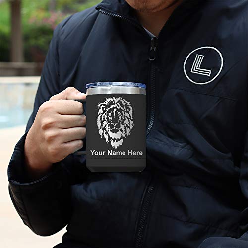 LaserGram 15oz Vacuum Insulated Coffee Mug, Flag of Guatemala, Personalized Engraving Included (Black)