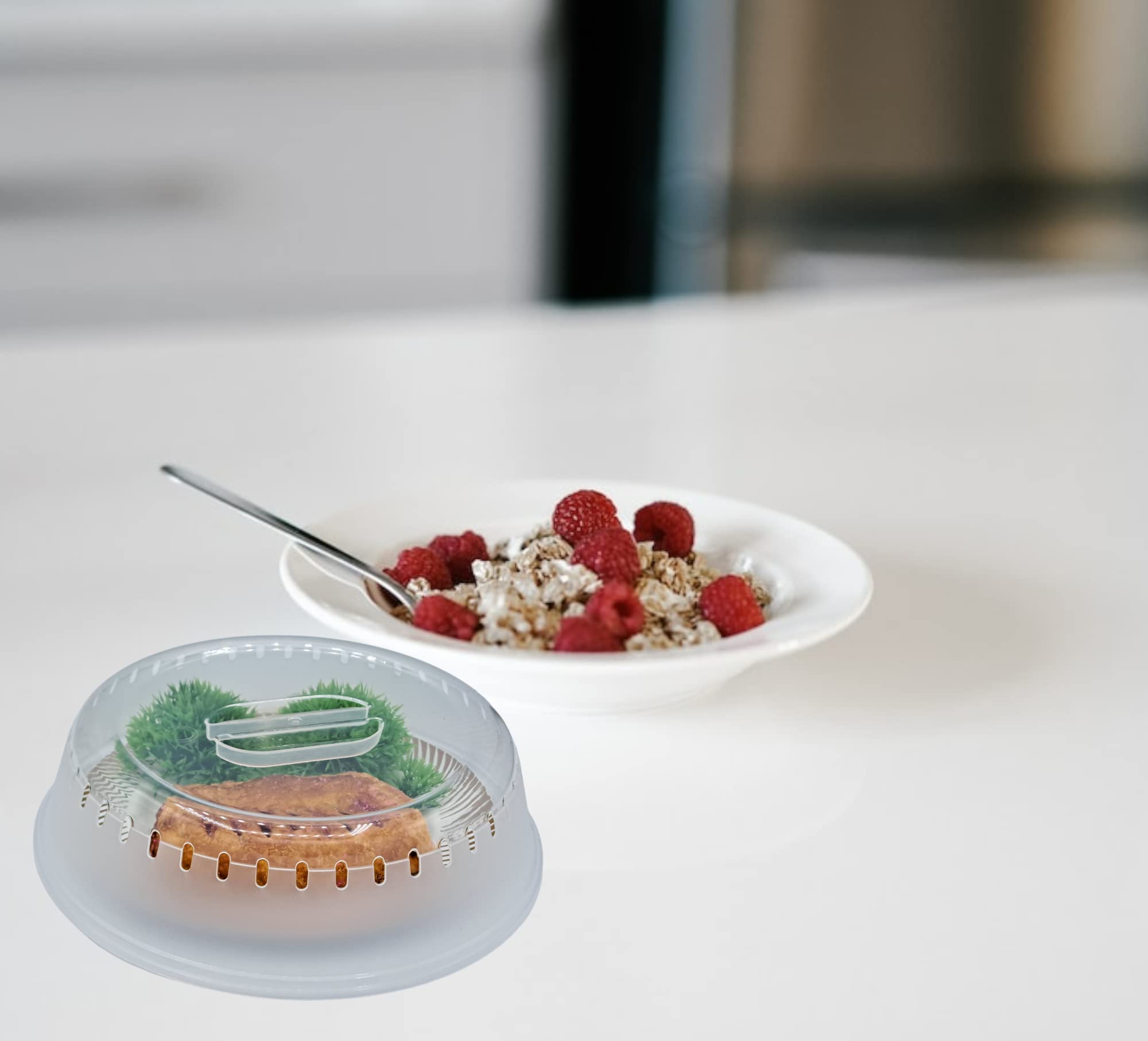 2 Pack Microware Food Cover, Microwave Food Cover Splatter, 10.5 x 10.5 x 2.625 Inch