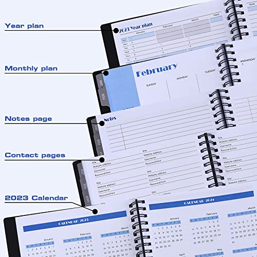 2024 Planner - Weekly Planner 2024 from January 2024 to December 2024, 5" x 8" Planner with Year Plan, Monthly Tabs, Monthly Expense & Notes, Inner Pocket, 100GSM Paper