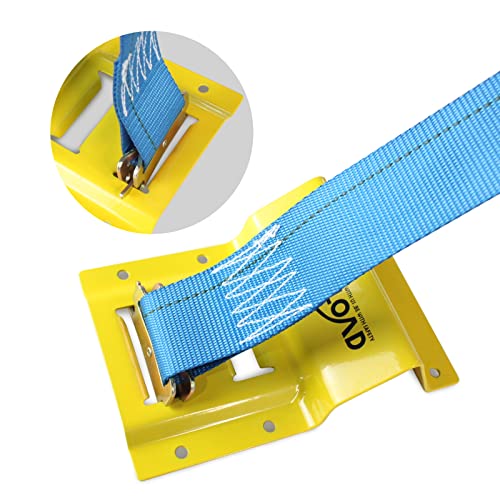 ANLU LOAD Wheel Chock Tie Down Kit,Wheel Tie Down Straps,E Track Tie Down System for ATV,Utv,Construction Equipment&Small Tractors.