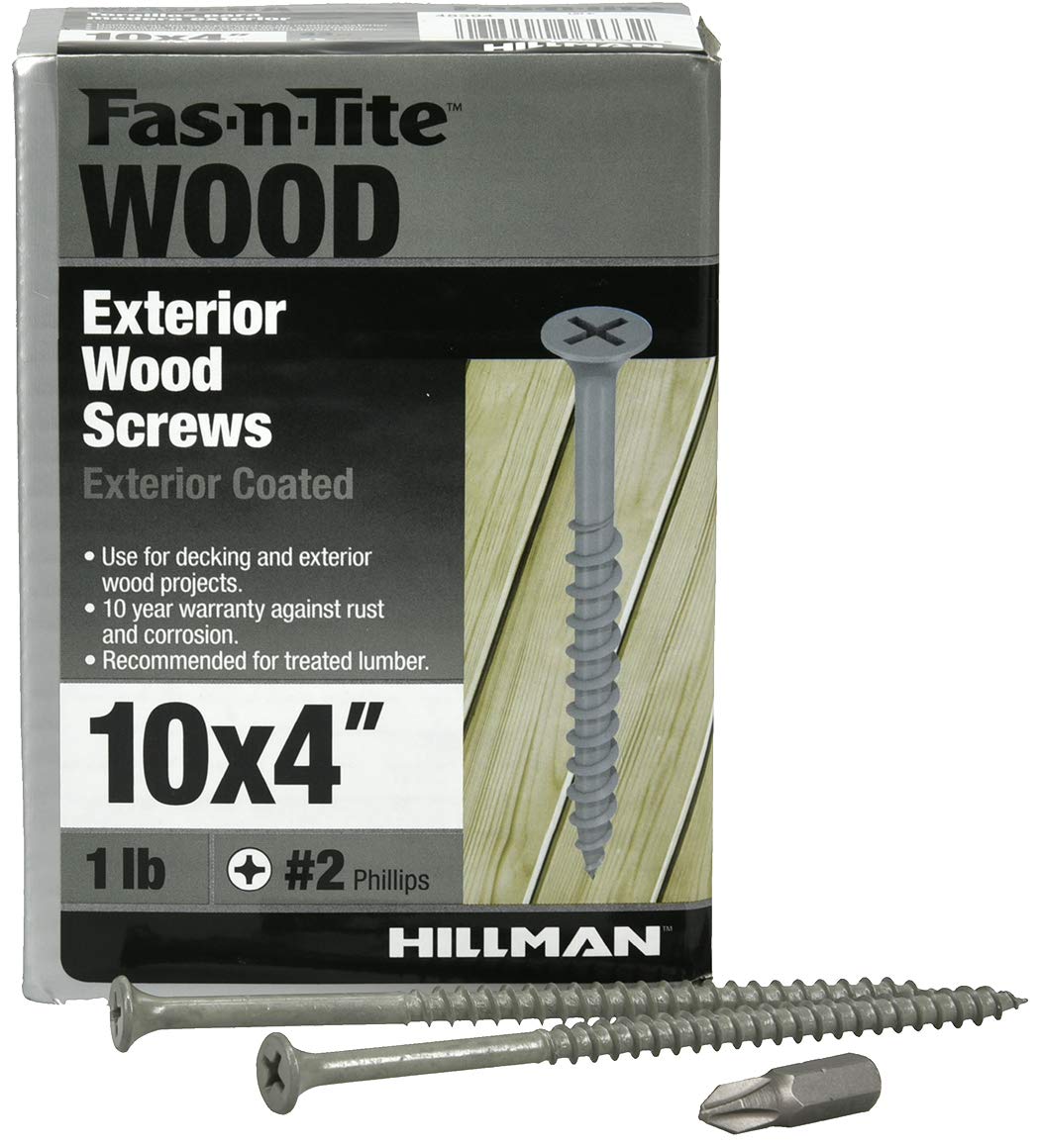 Fas-n-Tite Exterior Coated Wood Screw - 1lb Box (#10 x 4")