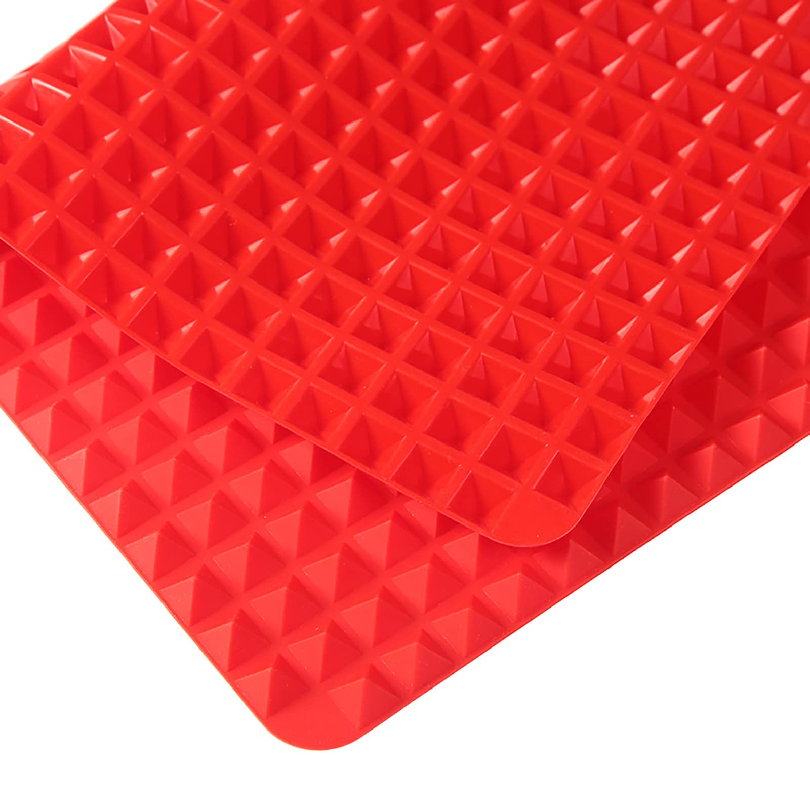 2 Pack Non-Stick Baking Cooking Mat, Silicone Baking Mat Cooking Pan Large Non Stick Fat Reducing Silicone Cooking Mat Oven Baking Tray Sheets Grilling BBQ