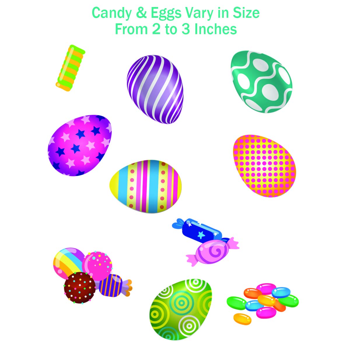 Easter Decorations Bunny Footprints Kit β 80 Total Paw Print Egg & Candy Floor Decals