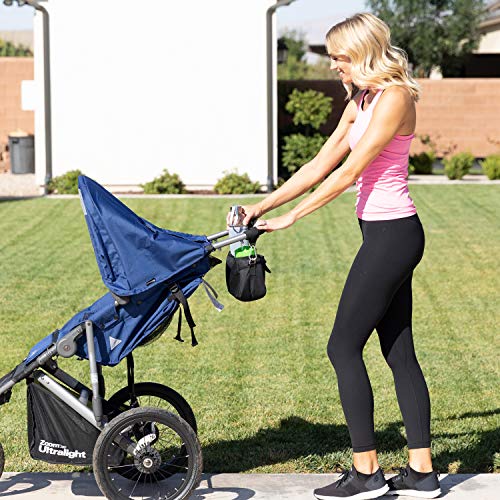 2-in-1 Stroller Organizer and Mommy Diaper Bag Purse by Lux Care Club - Tons of Storage Space for Drinks, Diapers, Snacks, Toys - Includes Stroller Hooks, Shoulder Strap, and Detachable Space Dividers