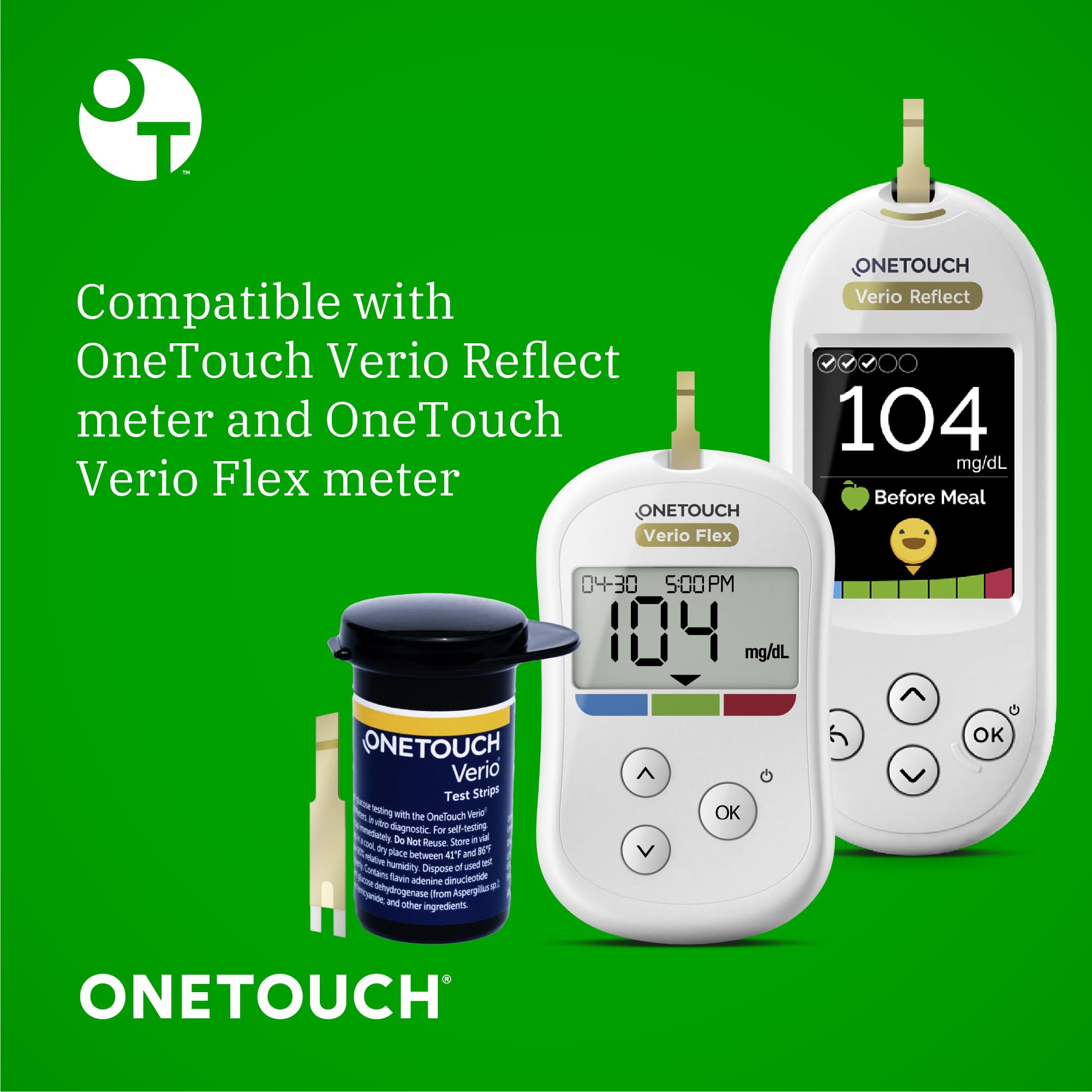 OneTouch Verio Test Strips for Diabetes Value Pack - 180 Count - for Blood Sugar Monitor - Home Self Glucose Testing - 6 Boxes, 30 Strips Per Pack