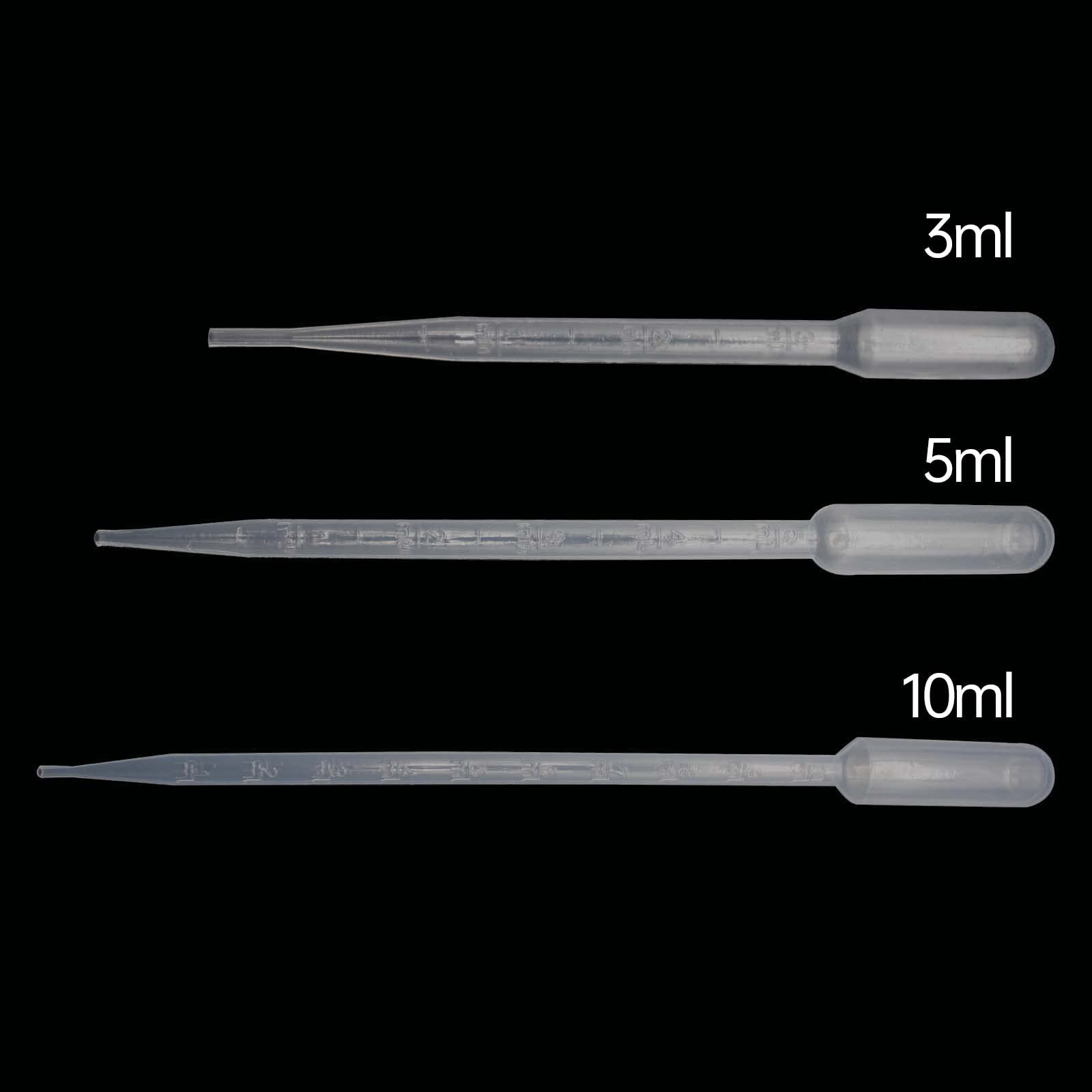3ml Transfer Pipettes, 100PCS Plastic Disposable Transfer Pipettes Liquid Dropper Plastic Calibrated Dropper Pipetting Clear White