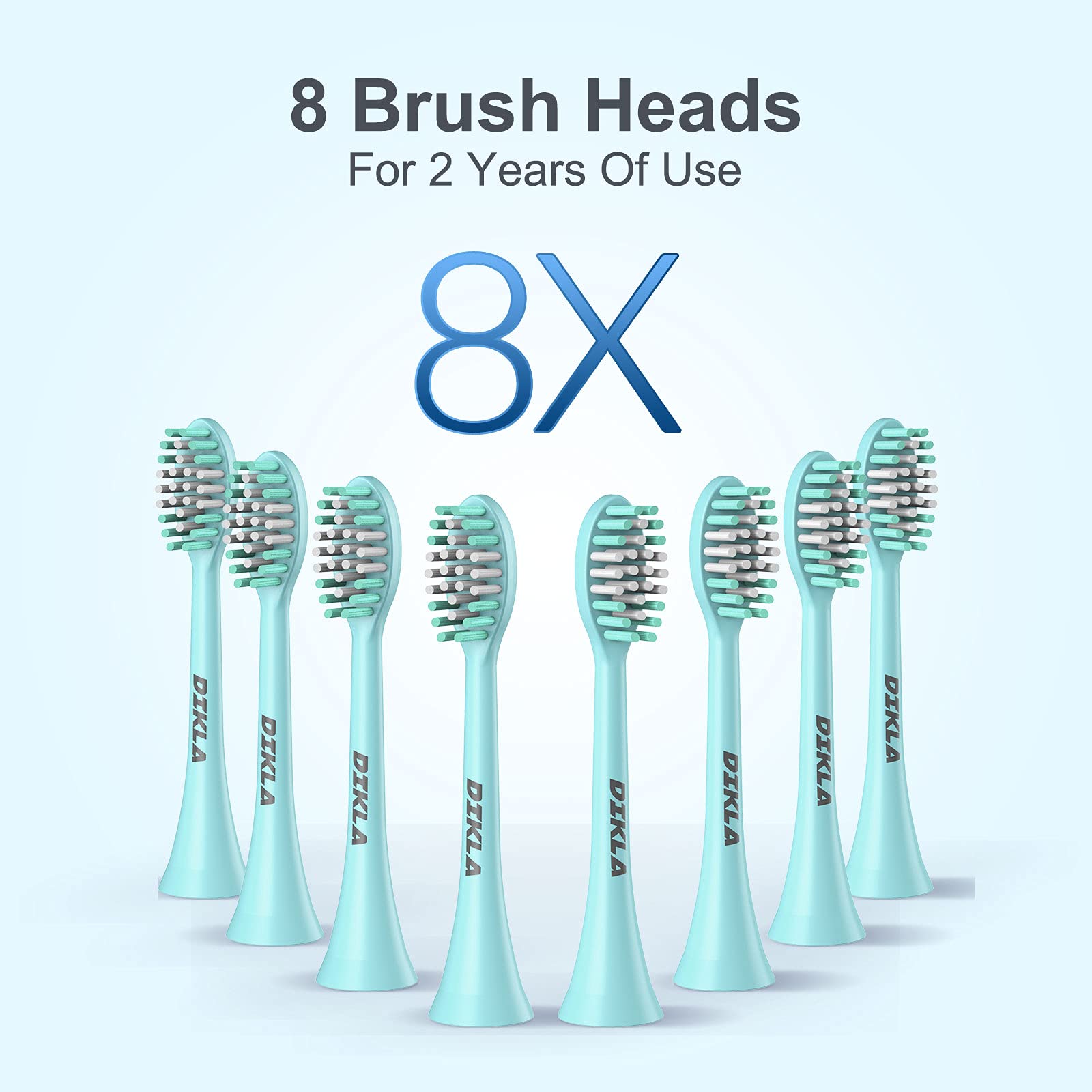 Sonic Electric Toothbrush, 3 Modes Rechargeable Tooth Brush with 8 Dupont Bristles, Smart Timer, Whitening Electric Toothbrushes for Adults and Kids (Green)
