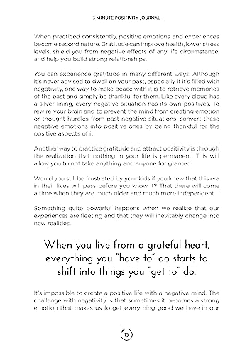 3 Minute Positivity Journal: Boost Your Mood. Train Your Mind. Change Your Life.