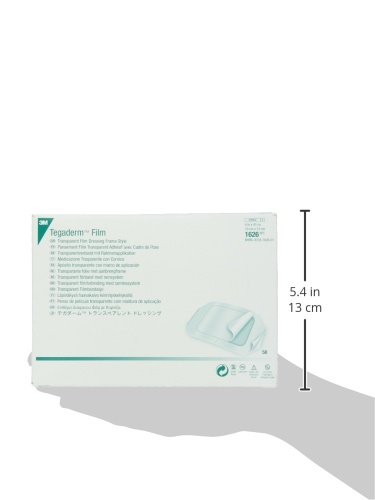 3M™ Tegaderm™ Transparent Film Dressing Frame Style, 1626, 4 in x 4-3/4 in (10 cm x 12 cm), 50/ct 4ct/Case