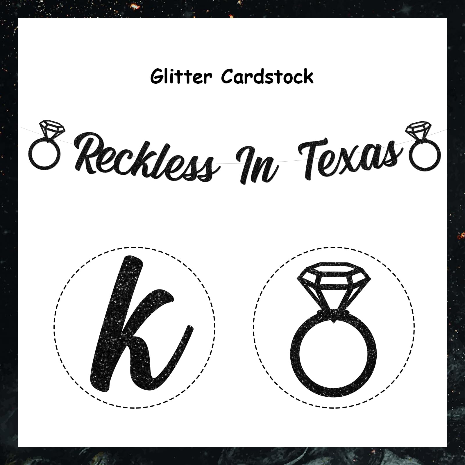 Sursurprise Reckless In Texas Banner Sign for Texas Bachelorette Party Austin Bridal Shower Decorations Destination Bach Engagement Wedding Party Supplies
