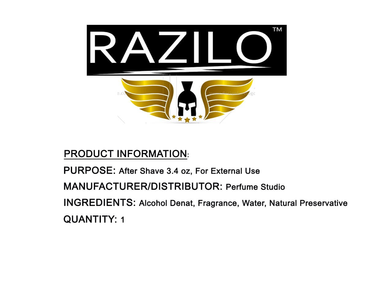 RAZILO Lavender Aftershave for Men; Splash Glass Bottle 3.4oz / 100ml Lavender