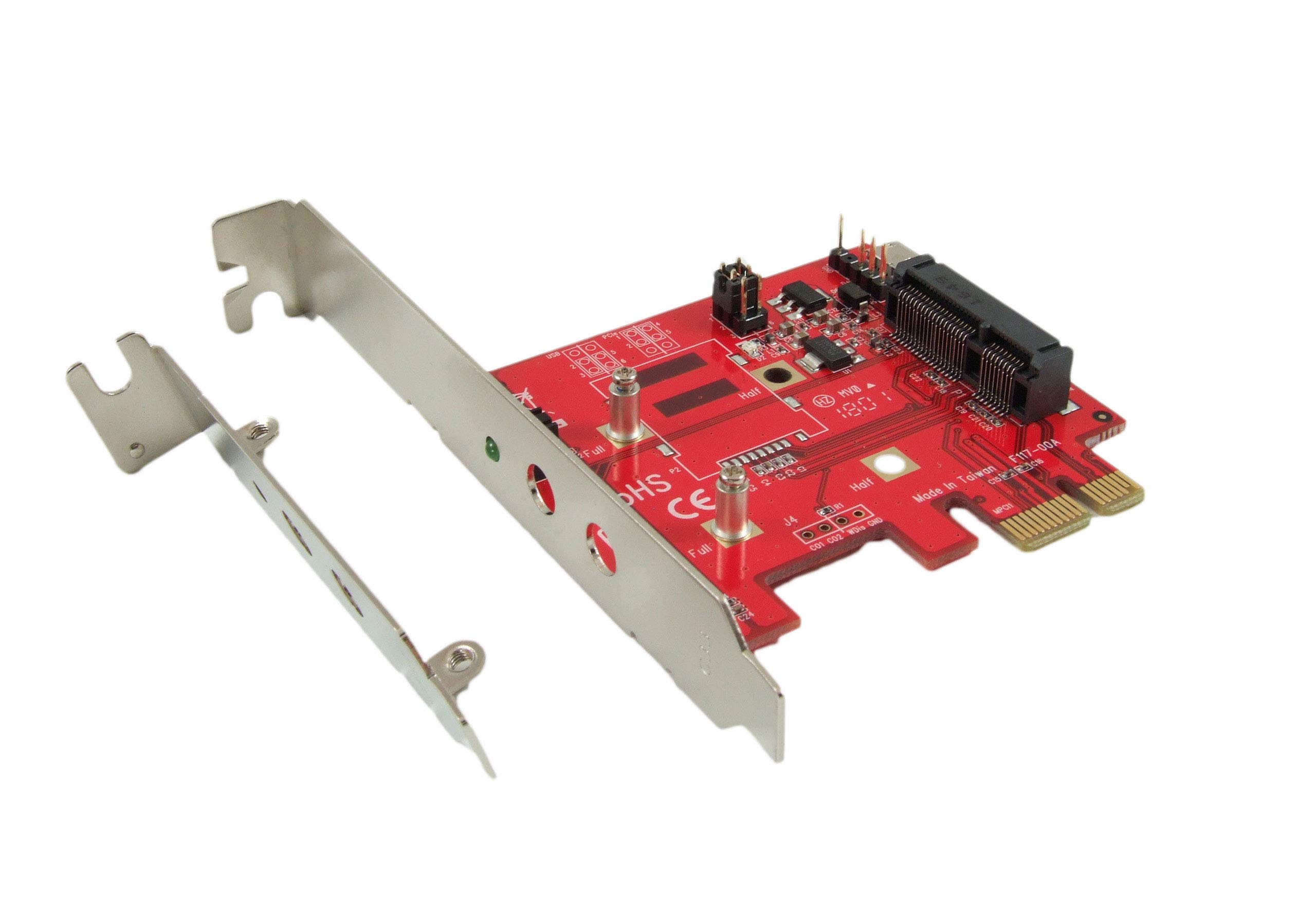 Ableconn PEX-MP117 Mini PCI-E to PCI-E Adapter Card - Mini PCIe to PCIe Adapter - mPCIe to PCIe - Ideal for Wireless Mini PCI Express Card