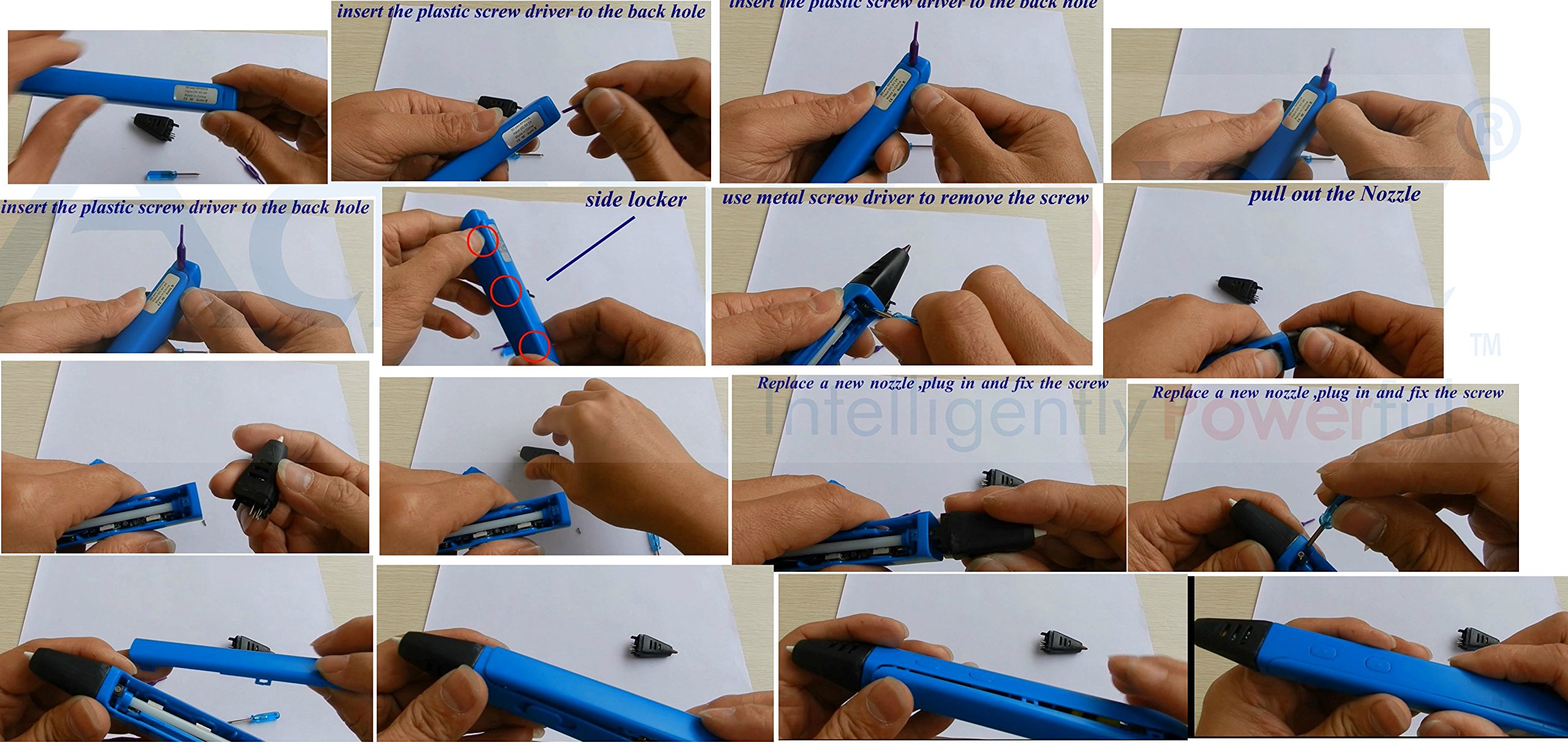 3D Printing Pen Nozzle | Nib Replacement for V4 RP800A / RP600A OLED Screen. This Nozzle Replacement is Compatible with MYNT3D Professional 3D Printing Pen 1.75mm ABS | PLA Filaments Refills