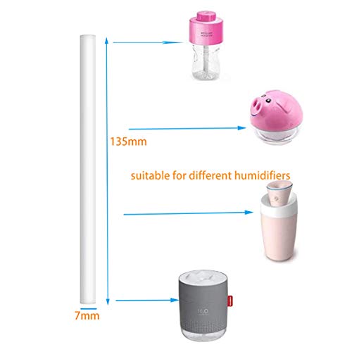 20 Pieces Humidifier Cotton Sticks Filter Sticks Refill Sticks Filter Replacement Wicks for Humidifier Supplies, 7x135mm