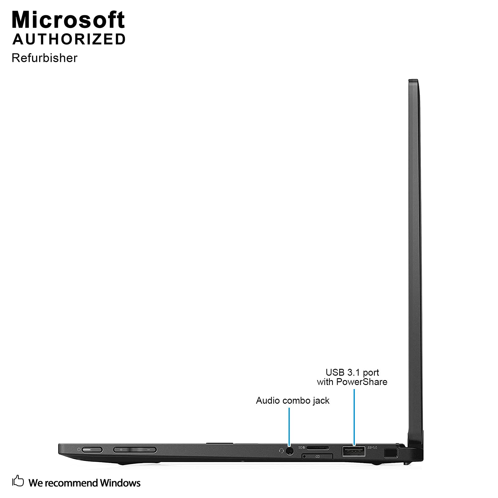 Dell Latitude 5289 12.5 Inch Business Laptop, Intel Core i5-7300U up to 3.5GHz, 8G DDR3, 256G SSD, WiFi, HDMI, Windows 10 Pro 64 Bit Multi-Language Support English/French/Spanish (Renewed)