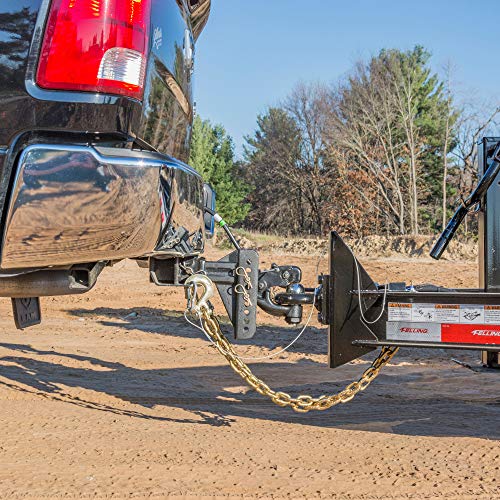 CURT 45908 Adjustable Pintle Hitch Combination, 2-1/2-Inch Receiver, 6-Inch Drop, 2-5/16-Inch Ball, 20,000 lbs, CARBIDE BLACK POWDER COAT