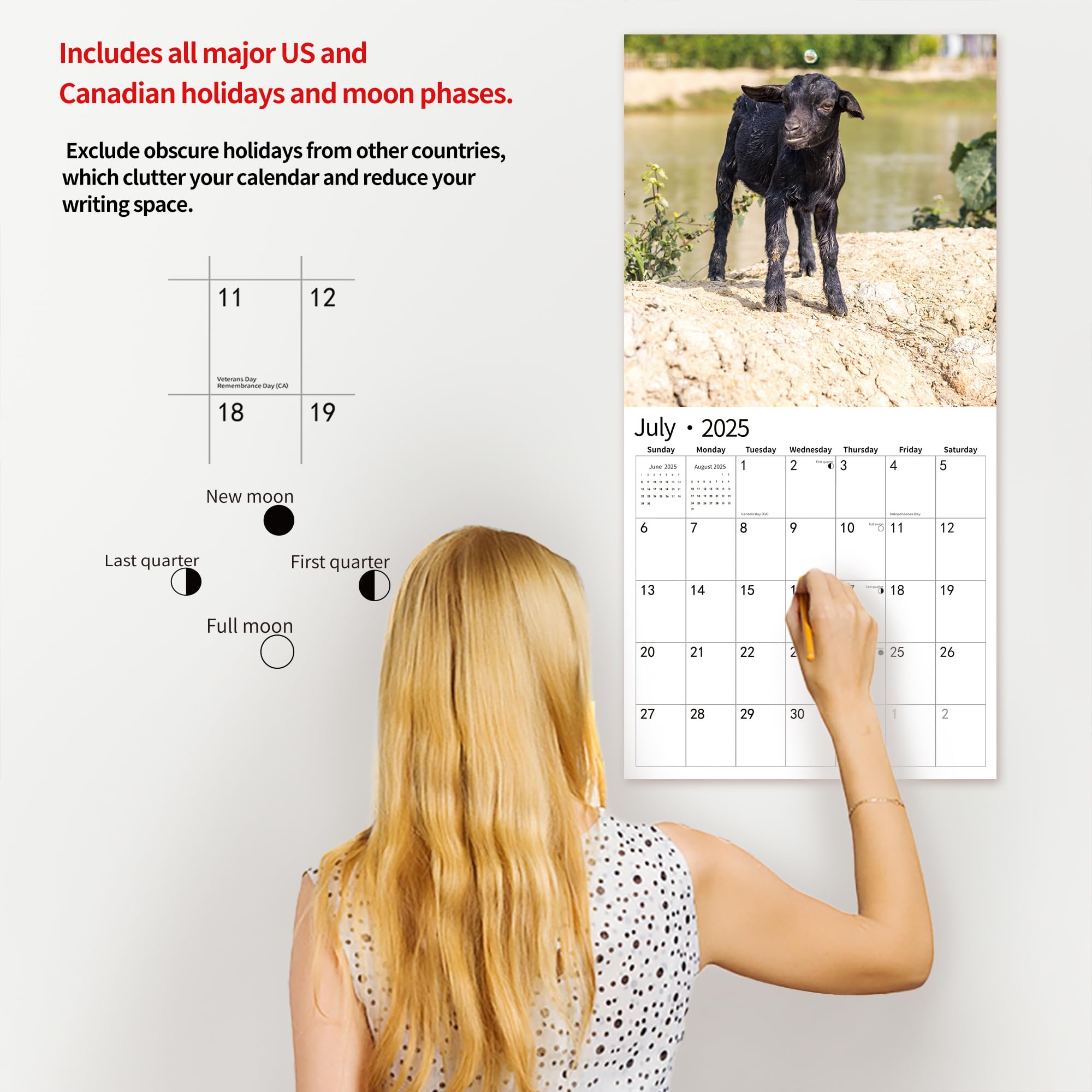 2024 Wall Calendar,Calendar 2024, November 2023 - December 2024, Wall Calendar Pathway, 12" x 24" Opened,Full Page Months Thick & Sturdy Paper for Gift Perfect Calendar Organizing & Planning