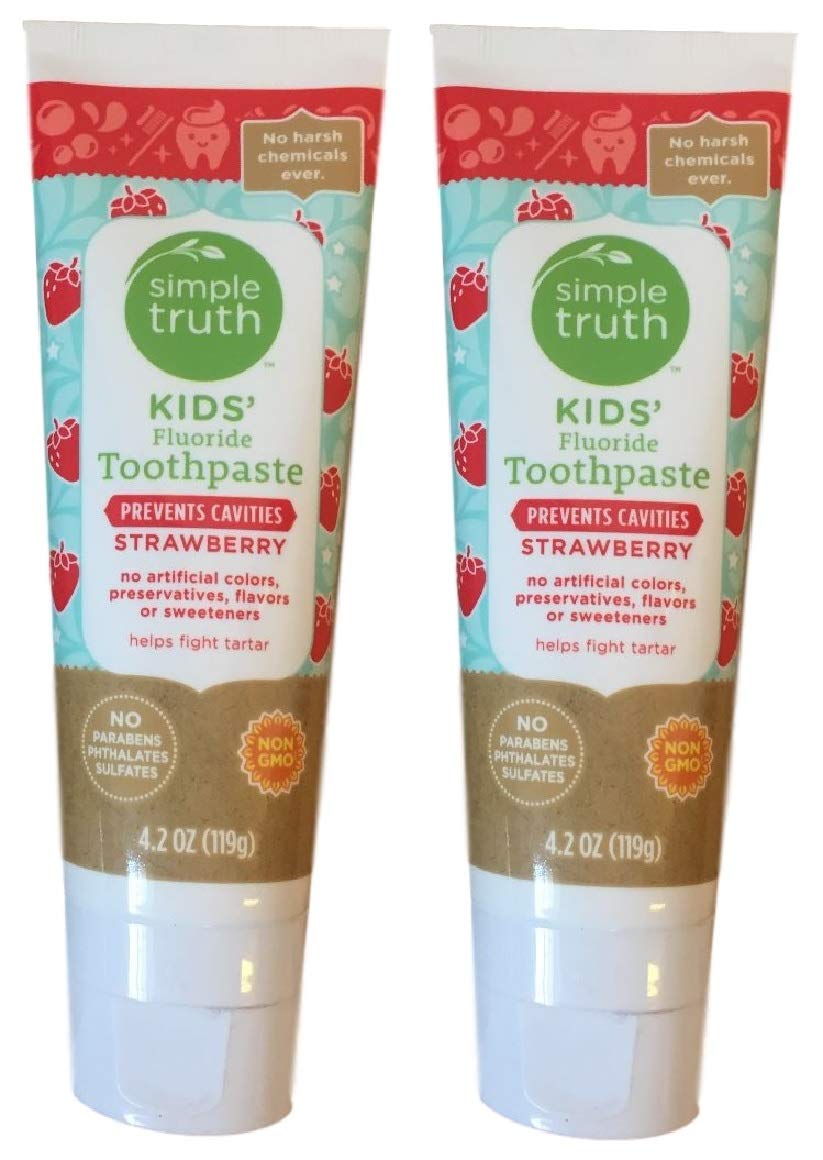 Simple Truth Kids' Strawberry Fluoride Toothpaste 4.2 oz (Pack of 2)