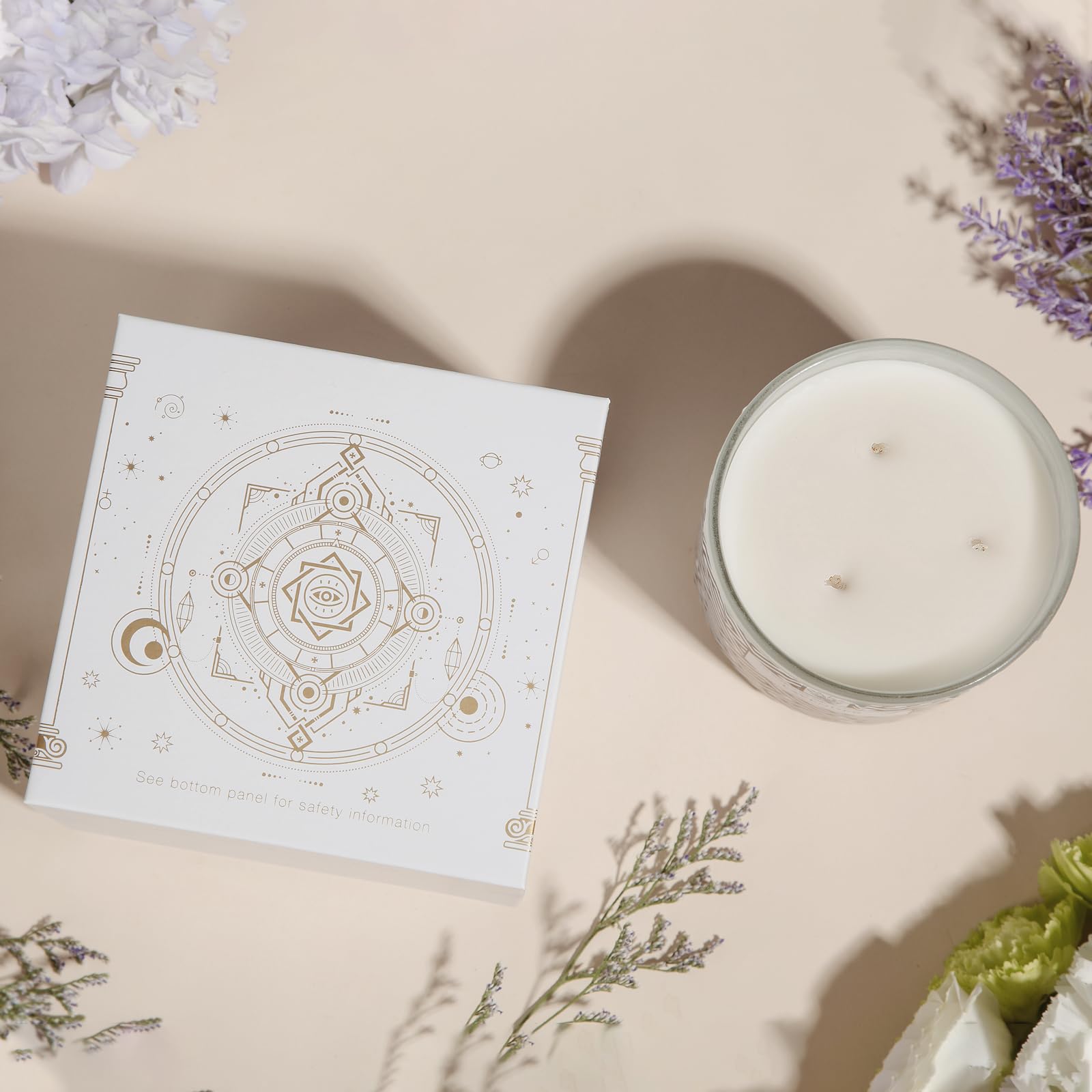 3 Pack Candles for Home Scented, Large 3 Wick Jar Candle, Luxury Lavender & Sage & Eucalyptus Mint Soy Candles, 40.2 oz 300 Hour Long Lasting Aromatherapy Candles, Housewarming Gift for Women