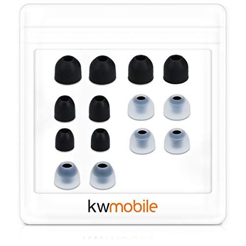 kwmobile 14x Replacement Ear Tips Compatible with Sony WF-1000XM3 / WF-1000XM4 - Set of Silicone Eartips for Earbuds Headphones