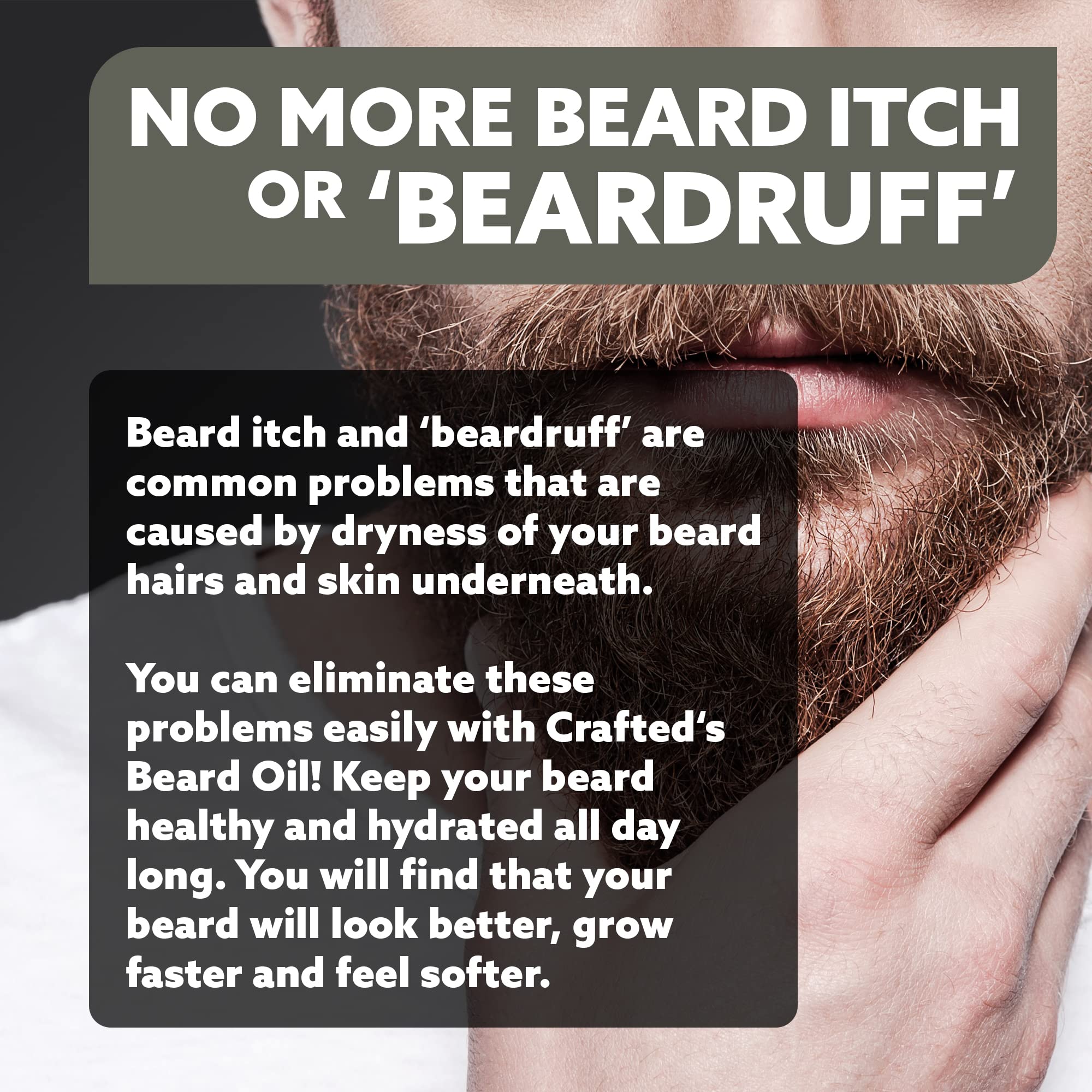Crafted Beards Beard Oil Beard Oil Conditioner - Leave Your Beard Feeling Amazing - All Natural Ingredients - No Residue - Mustache Oil - 1oz - Made in the USA (Cedar Leather)