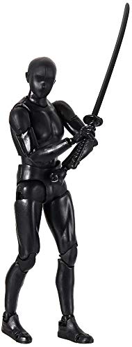 ABROBROKI Black Action Figures Body-Kun DX & Body-Chan DX PVC Figure Model Drawing for S H Figuarts with Box for Artists (Male)