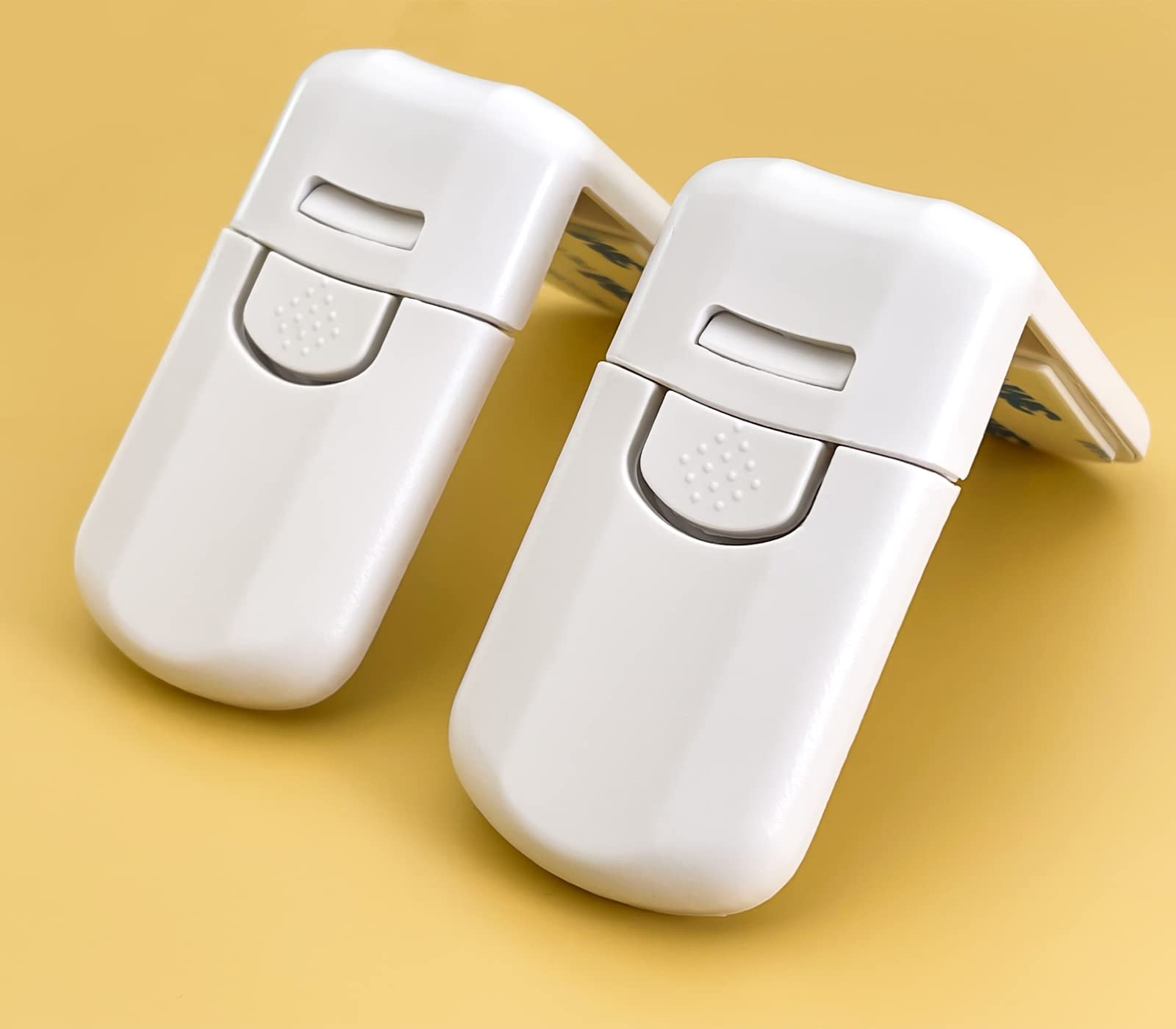 2 Pack Child Safety Refrigerator Lock for Home Fridge Freezer Door Proof Locks,Kids Safety Cabinet Locks,Anti-Opening Refrigerator Lock, with 3M Adhesive and Easy to Install