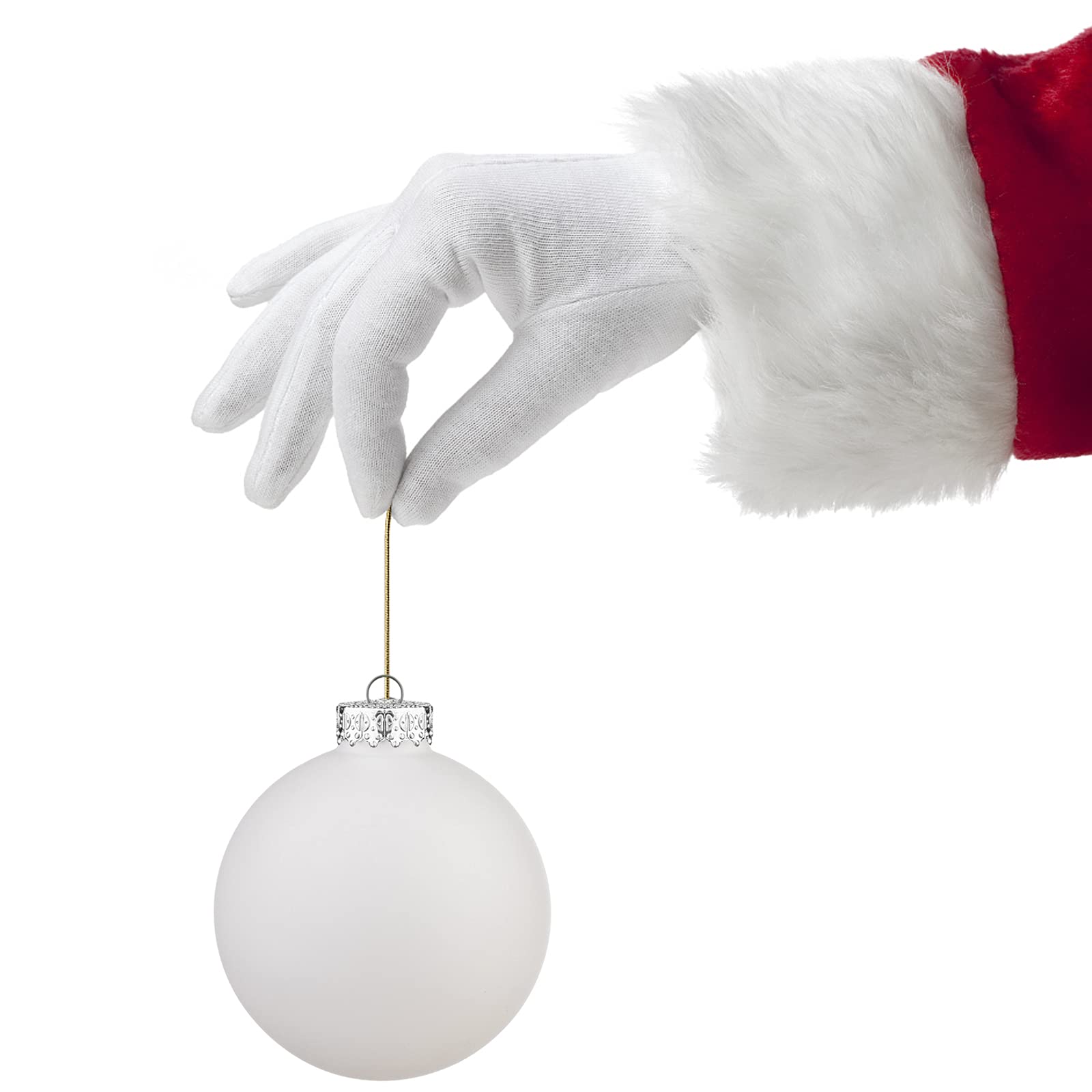 18PCS 1.8inch(45mm) Christmas Ball Ornaments for Christmas Decorations, Glass Ball Present for Xmas Trees and Wedding Party, Xmas Tree Decorations Set(White)