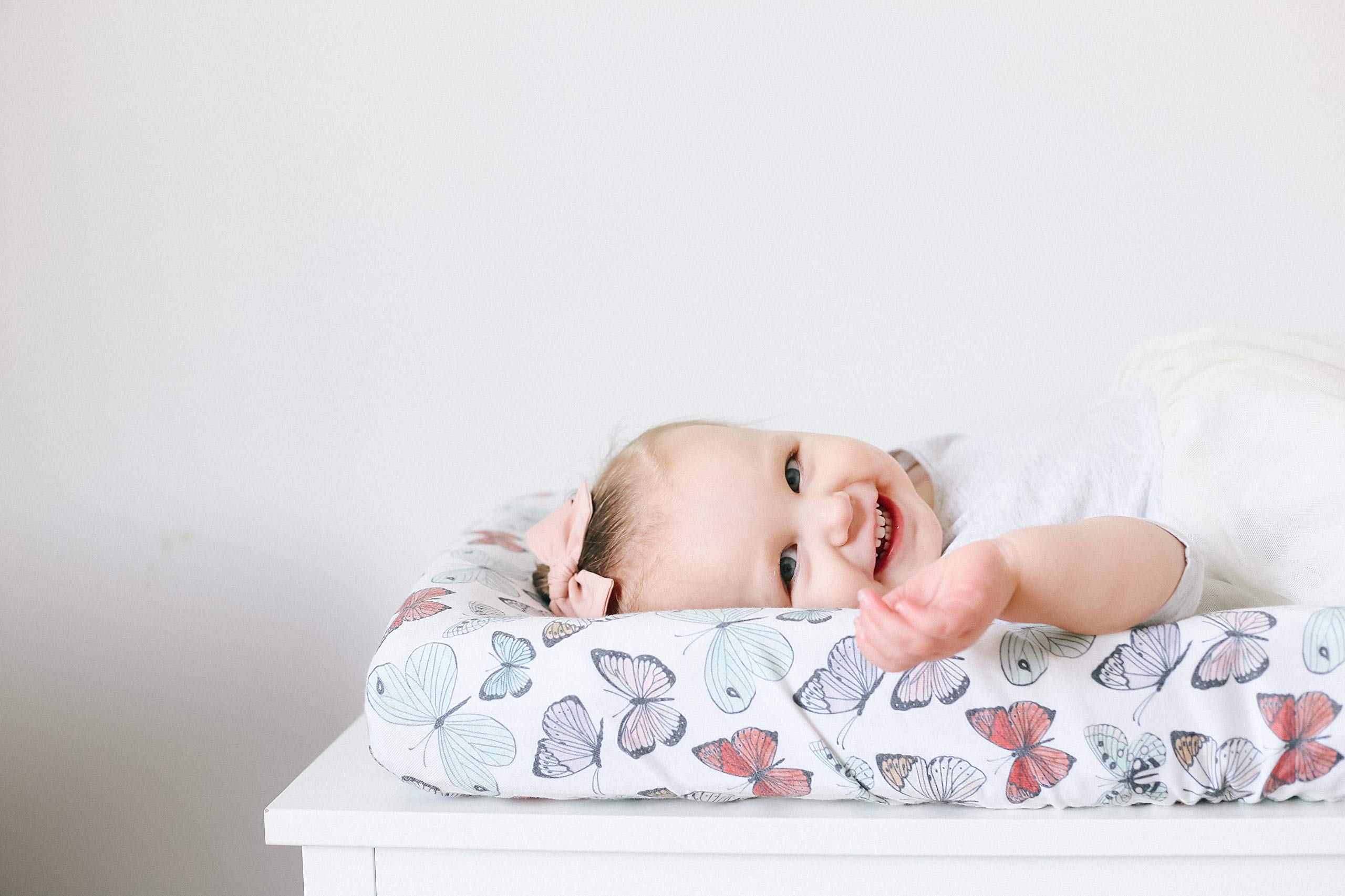 Copper Pearl Premium Knit Changing Pad Cover Soft, Stylish, and Universal Fit for All Standard Diaper Changing Pads, Trendy Design Changing Pad Covers, Dot