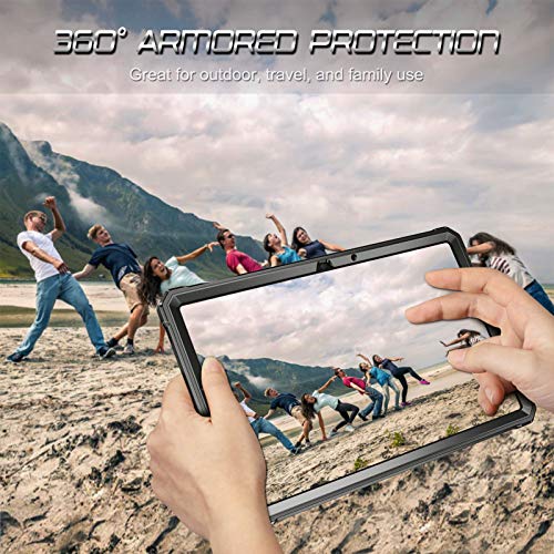 Fintie Case for Samsung Galaxy Tab S8/Tab S7 11 Inch (Model SM-X700/X706/T870/T875/T876), Tuatara Rugged Unibody Hybrid Full Protective Bumper Kickstand Cover Built-in Screen Protector, Black
