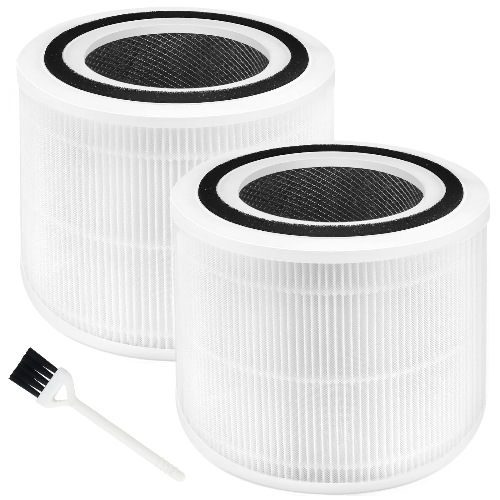 2 Pack Core 300 Replacement Filter for LEVOIT Core 300 and Core 300S Air Purifier Filters, 3-in-1 H13 Grade True HEPA Replacement Filter,Compared to Part # Core 300-RF,White