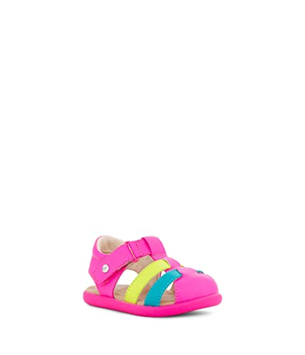 UGG Unisex-Child Kolding Sandal, Pink Rainbow, 4-5 Toddler