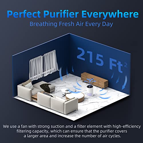 AROEVE Air Purifiers(MK01-White) with Sleep Mode Speed Control and Air Purifiers(MK04-Black) with Air Quality Sensors Combo for Dust, Pet Dander, Smoke, Pollen for Bedroom and Office