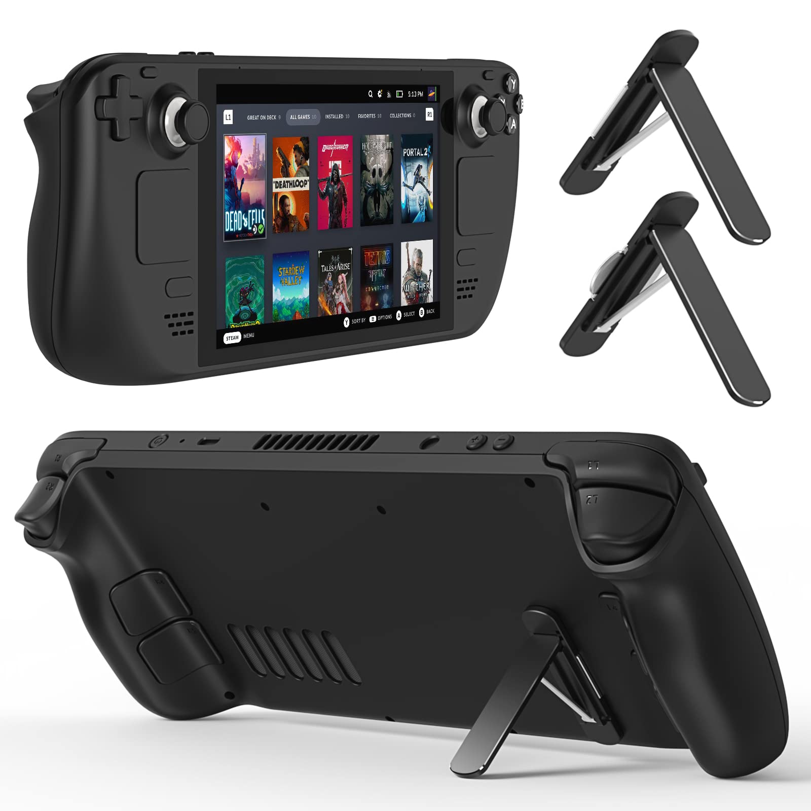 2 Pack Kickstand Stand for Steam Deck/Switch Lite, FYOUNG Mini Adjustable Foldable Universal Kickstand Back Shell Holder Stand for Phone/Tablet/Steam Deck/Switch Lite