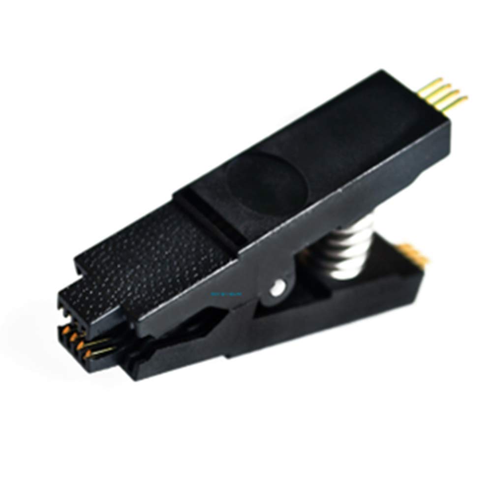 ACEIRMC SOIC8 SOP8 Flash Chip IC Test Clips Socket Adpter Programmer BIOS + CH341A 24 25 Series for EEPROM Flash BIOS USB Programmer Module (Single Clip + USB)