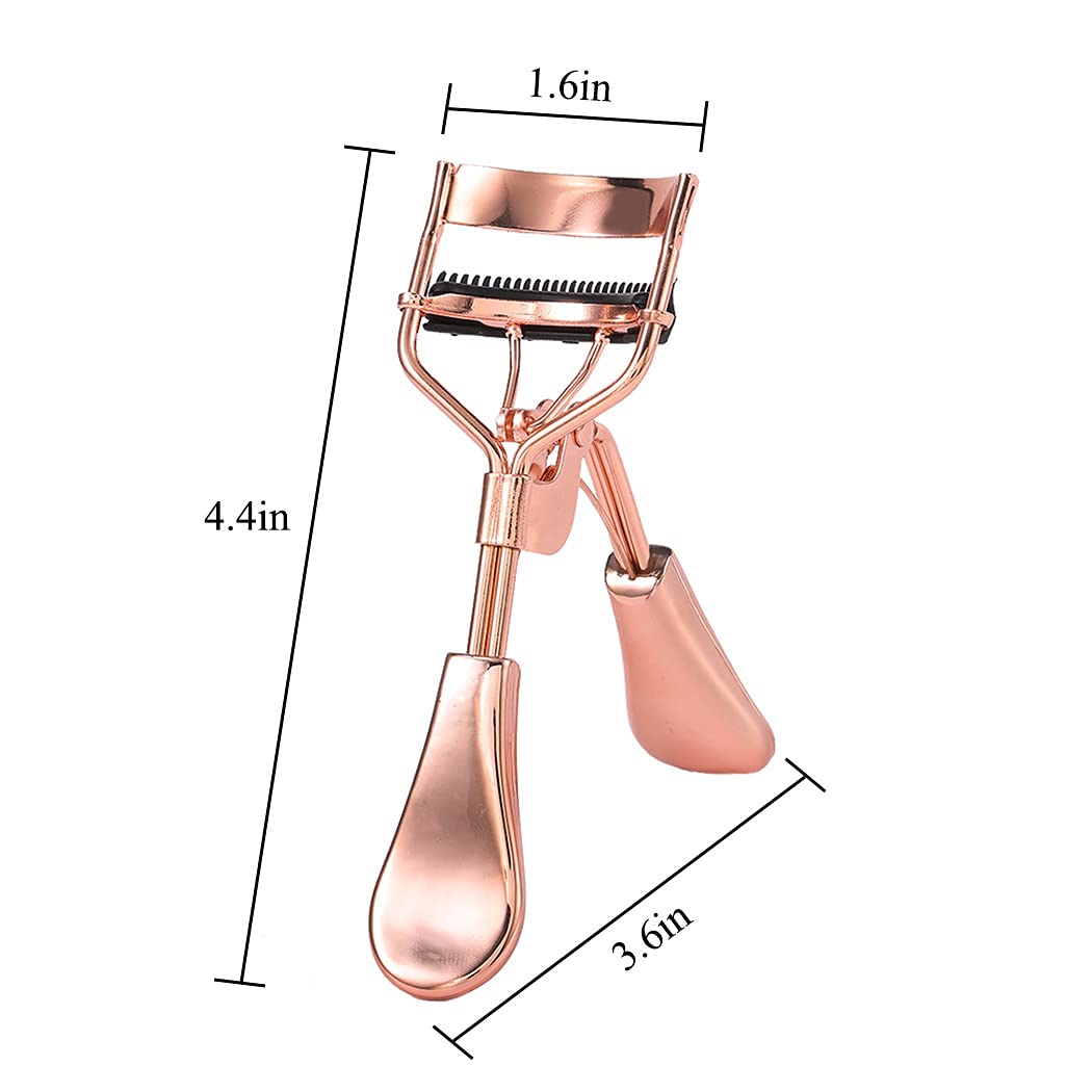 Uranian Beauty Eyelash Curler Comb Eyelash Curlers with 2 Silicone Refill Pads Premium Lash Curler Makeup Tool for Women and Girls
