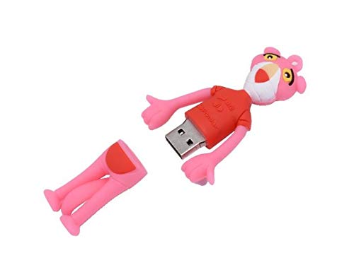 2.0 Pink Panther Cartoon 16GB USB External Hard Drive Flash Thumb Drive Storage Device Cute Novelty Memory Stick U Disk Cartoon