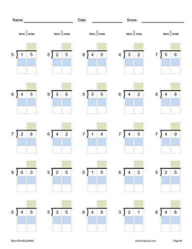 Channie’s One Page A Day Single Digit Level 1 Beginner Visual Division Workbooks for Easy Teaching & Learning Grade 3-5 Size 8.5” x 11” Summer School, Summer Bridge